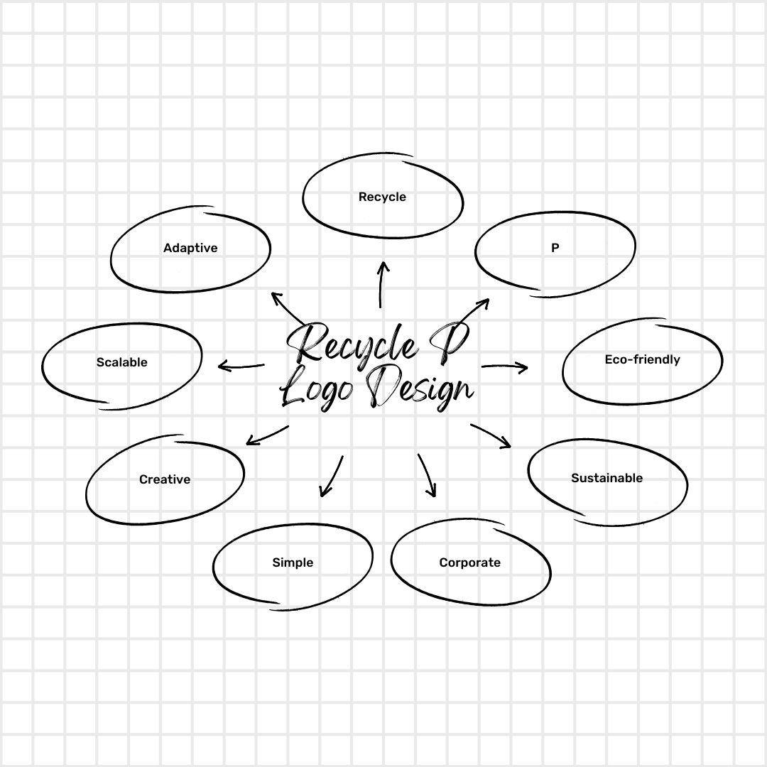 P Letter Recycle Logo Design Process: 7 Sustainable Steps